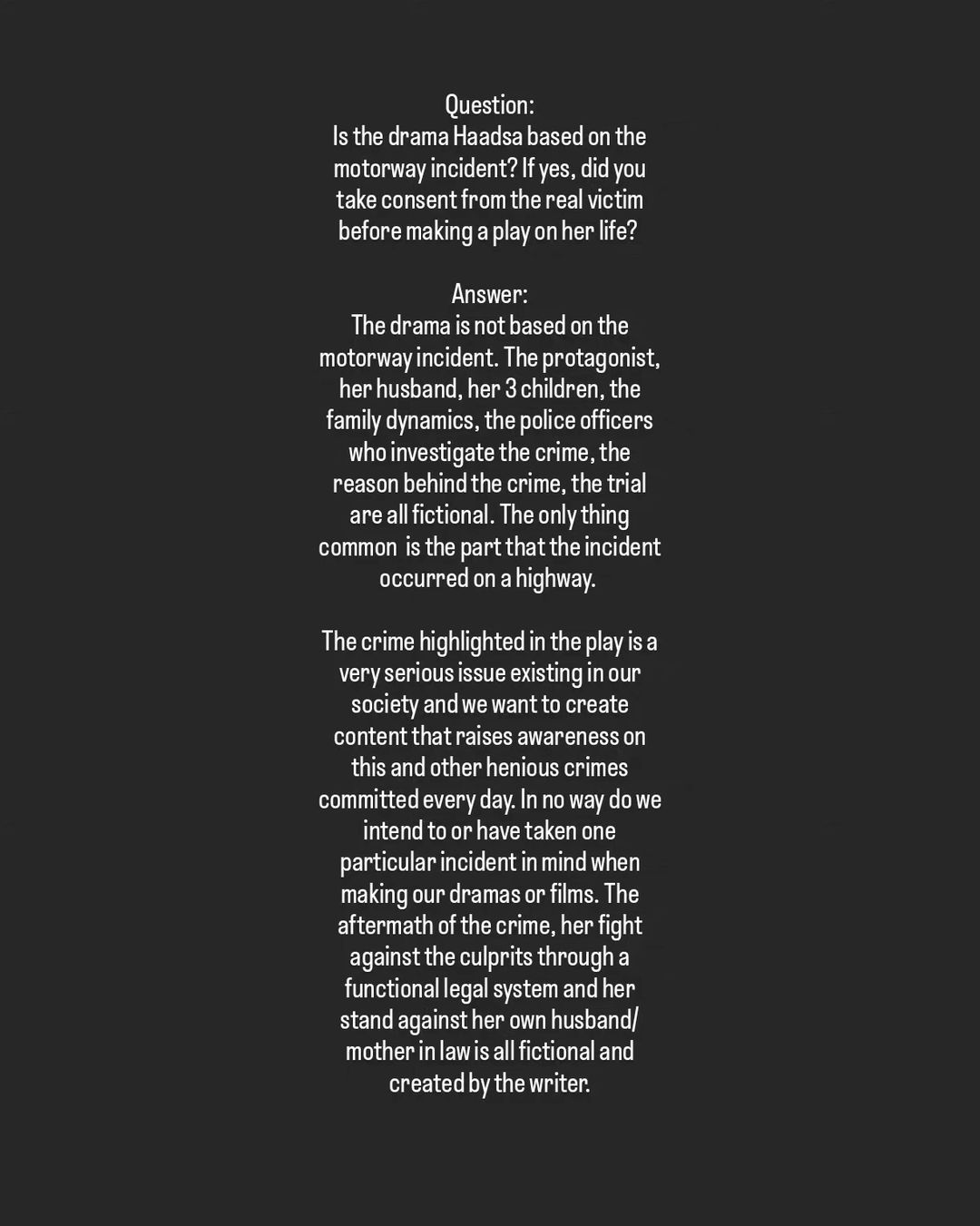 Hadsa Producer's Statement After Controversy | Reviewit.pk