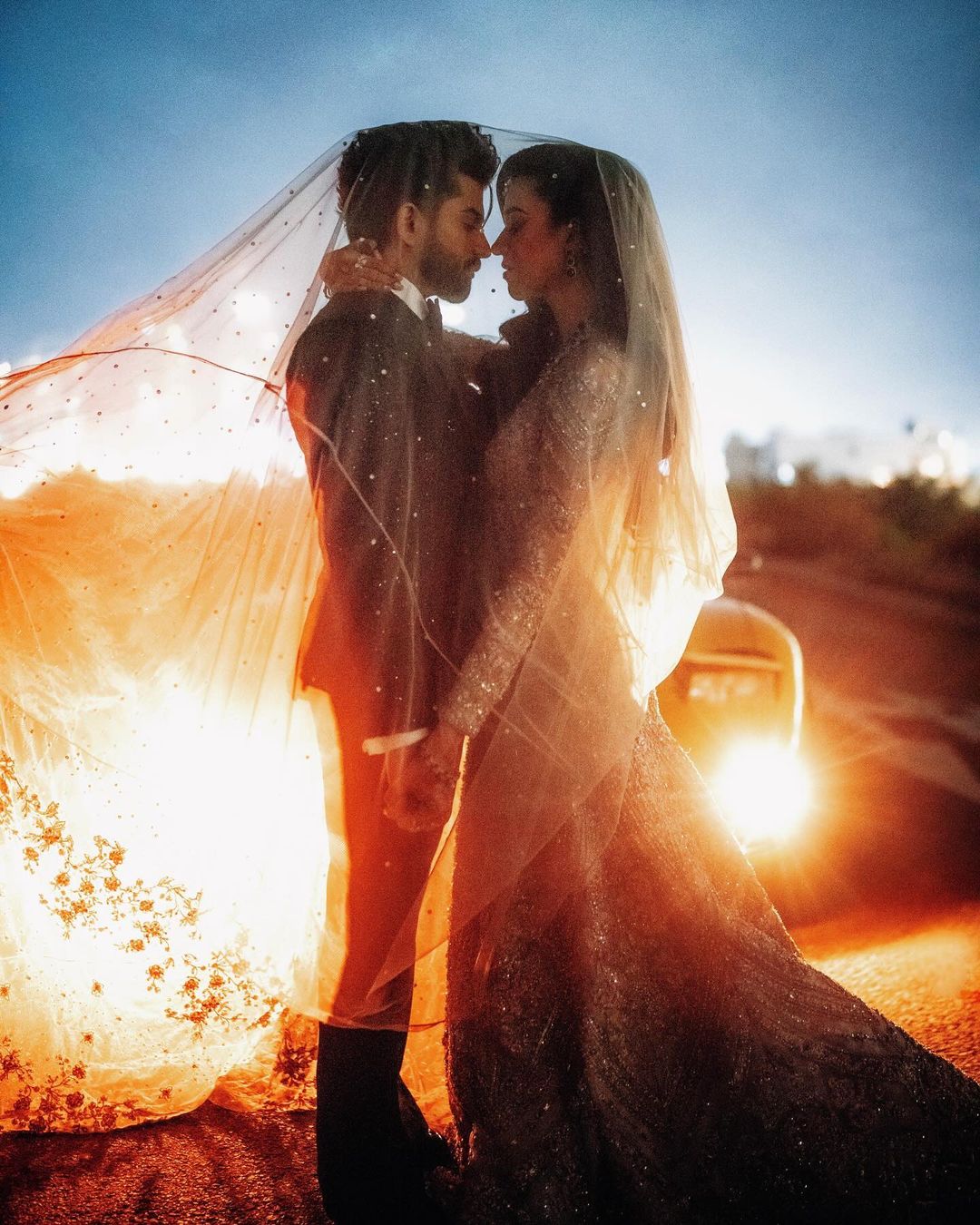 Zarnab Fatima-Laraib Khalid Sports Car Themed Walima Shoot | Reviewit.pk