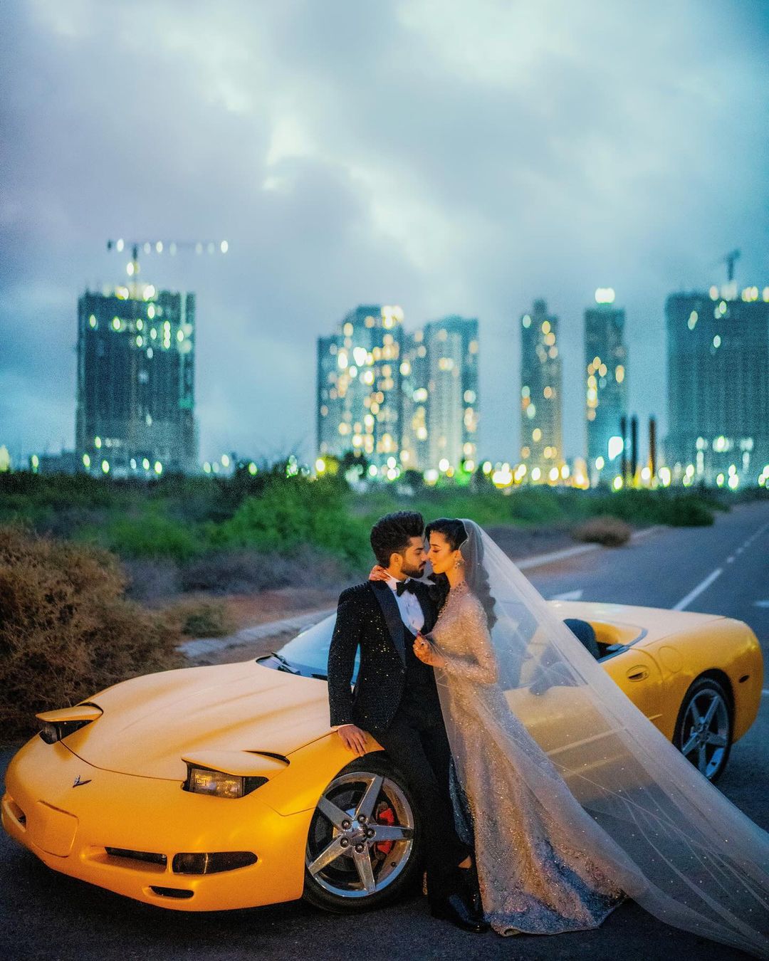 Zarnab Fatima-Laraib Khalid Sports Car Themed Walima Shoot | Reviewit.pk