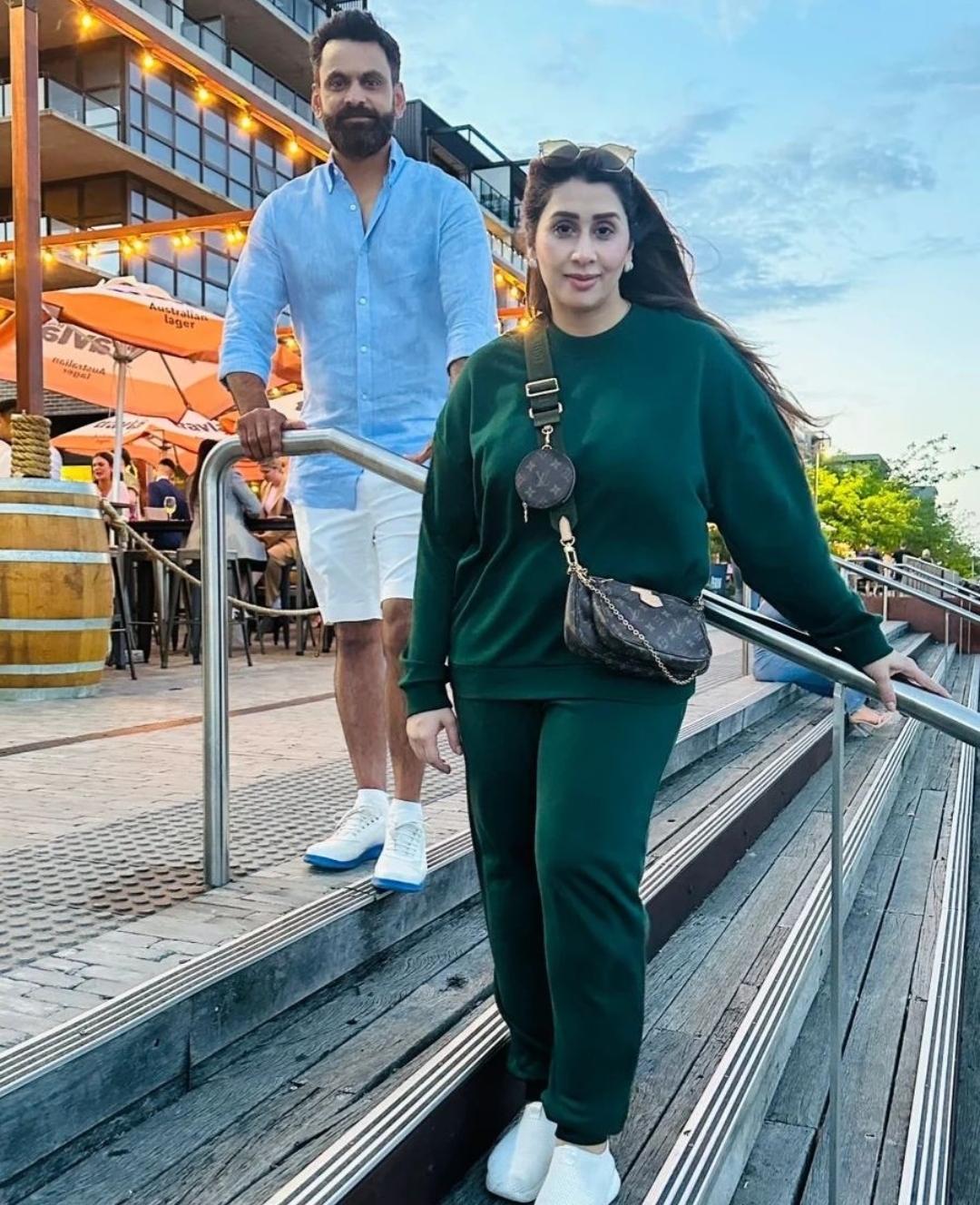 Muhammad Hafeez' Pictures With Wife From Canberra, Australia | Reviewit.pk