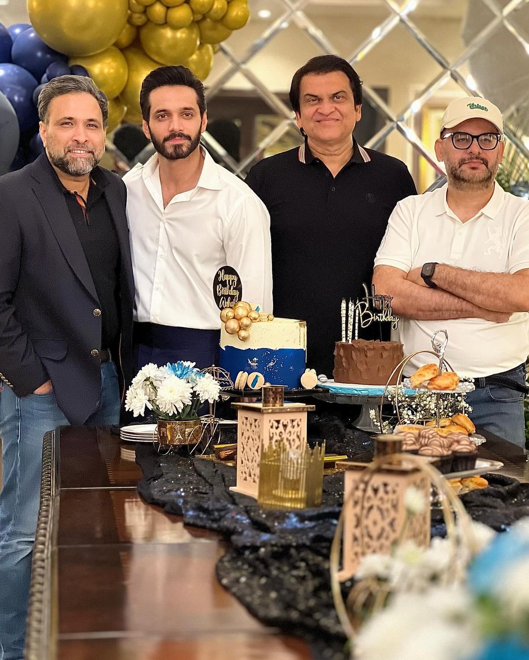 Wahaj Ali Celebrates His Birthday With Tere Bin Producers | Reviewit.pk