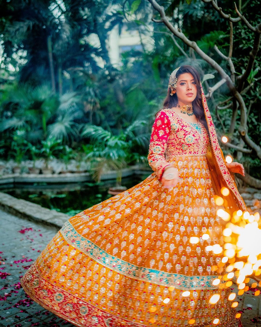 Actress & Tiktoker Aiman Zaman's Sangeet Event Pictures | Reviewit.pk