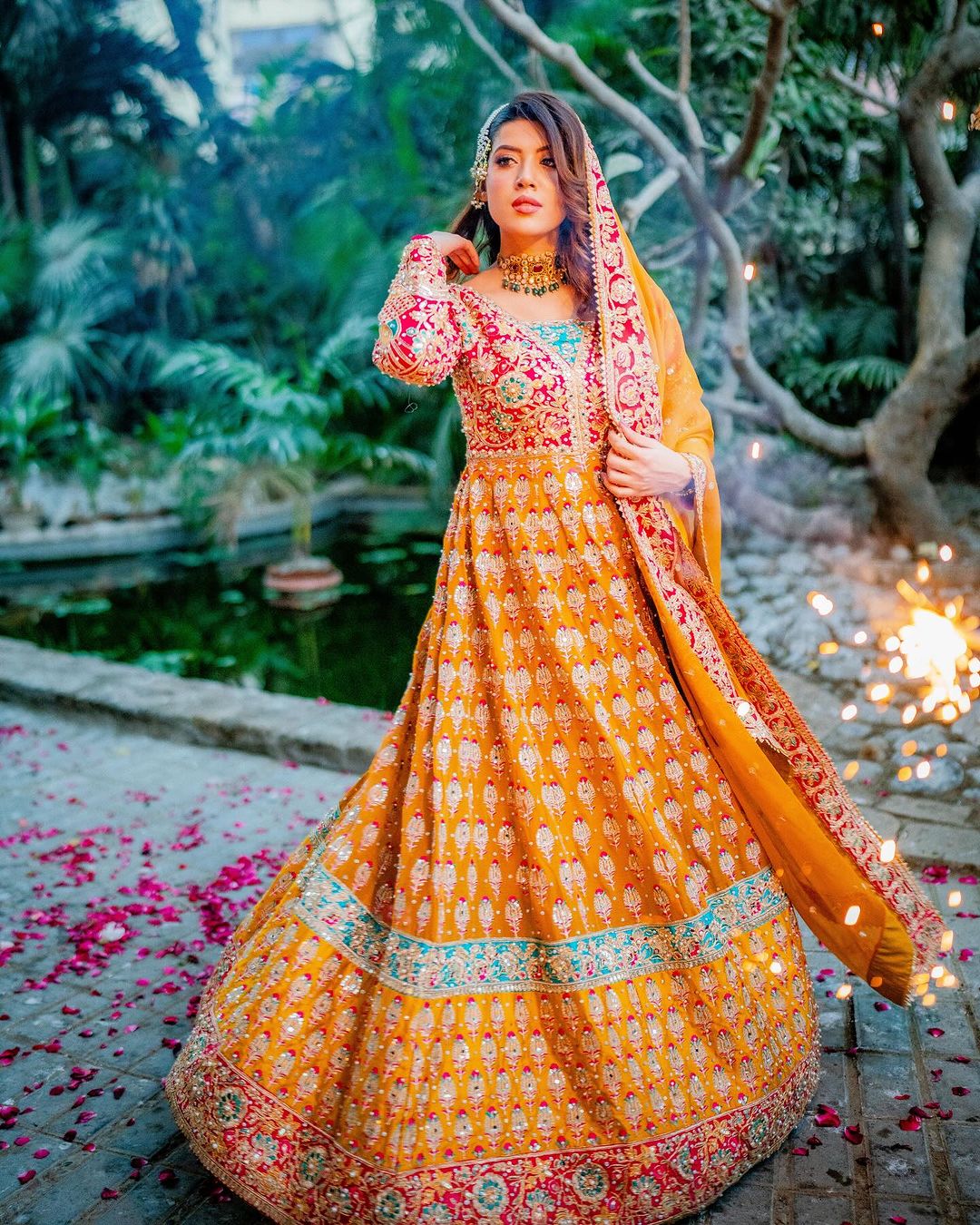 Actress & Tiktoker Aiman Zaman's Sangeet Event Pictures | Reviewit.pk