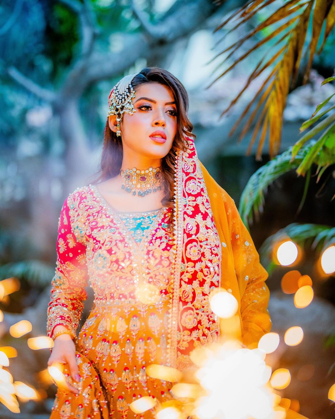 Actress & Tiktoker Aiman Zaman's Sangeet Event Pictures | Reviewit.pk