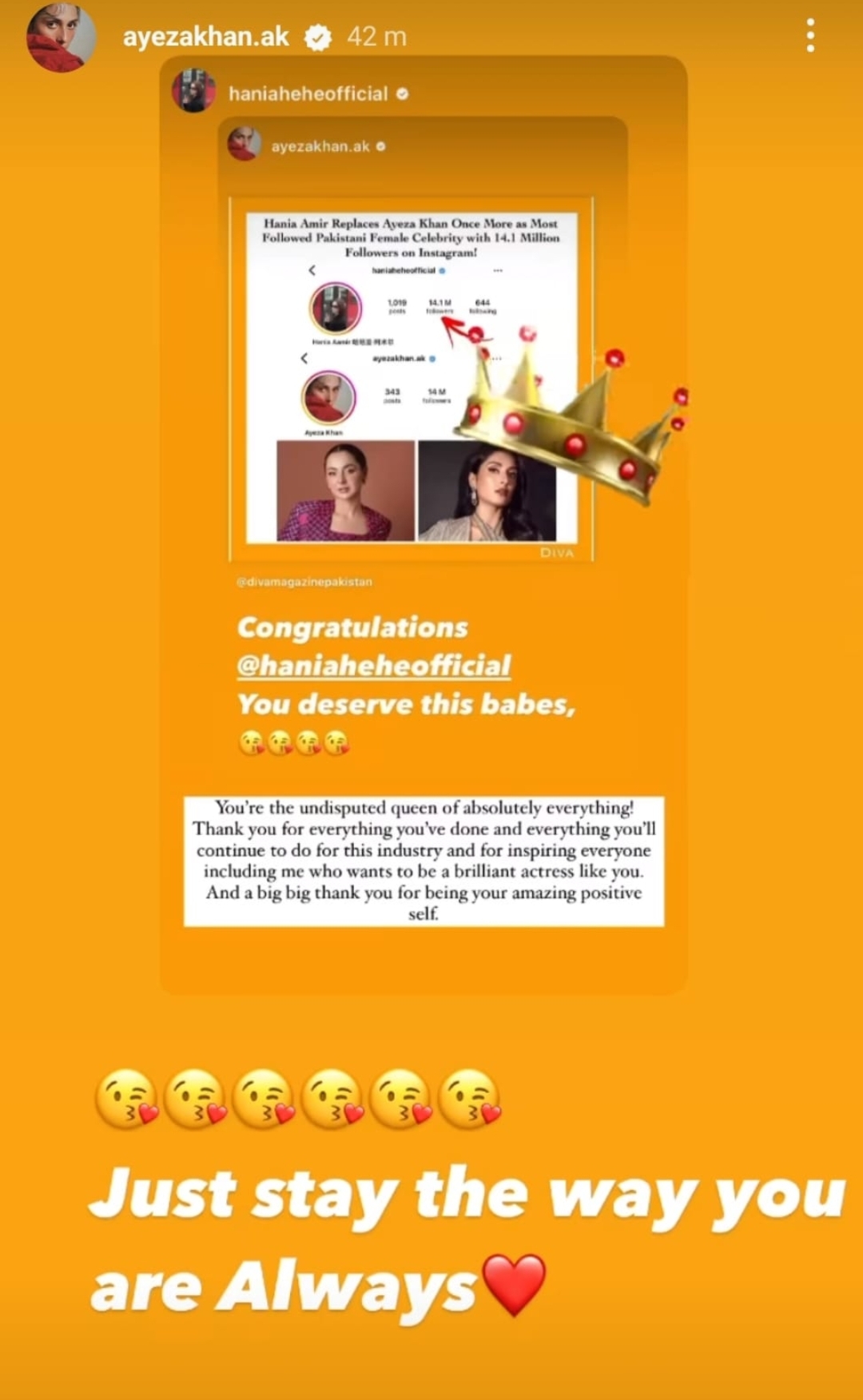 Ayeza Khan & Hania Aamir's Heartwarming Exchange Wins Hearts | Reviewit.pk