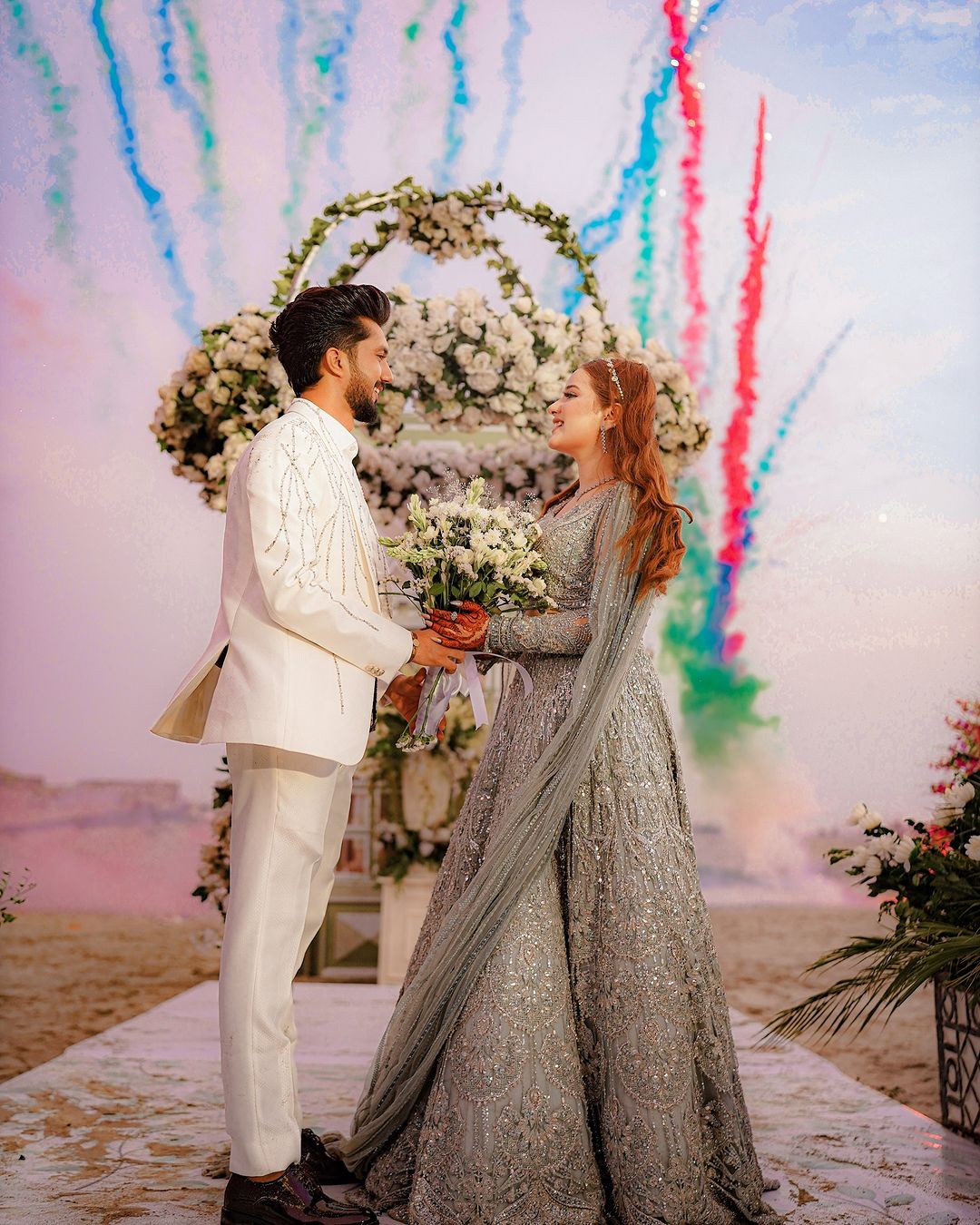 Rabeeca Khan & Hussain Tareen Engagement Pictures | Reviewit.pk