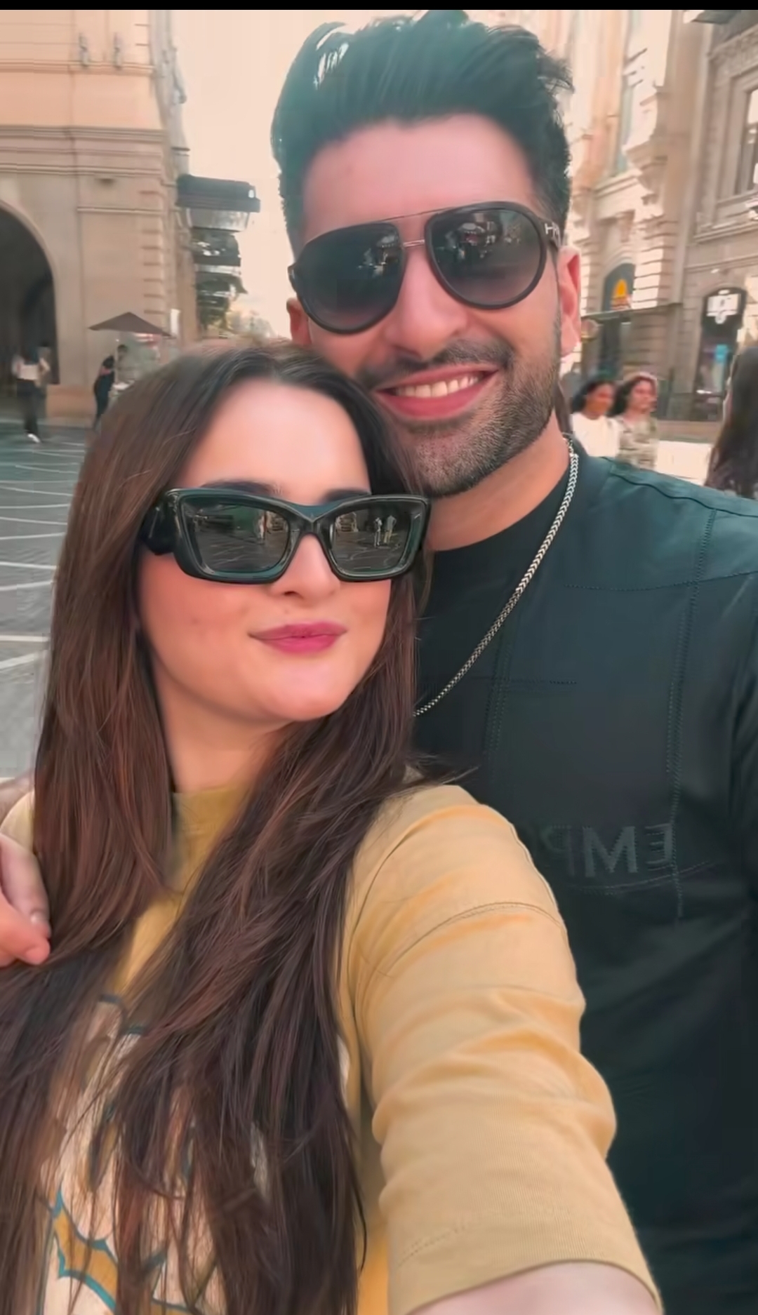 New Adorable Clicks & Instagram Reel of Aiman & Muneeb from Baku ...