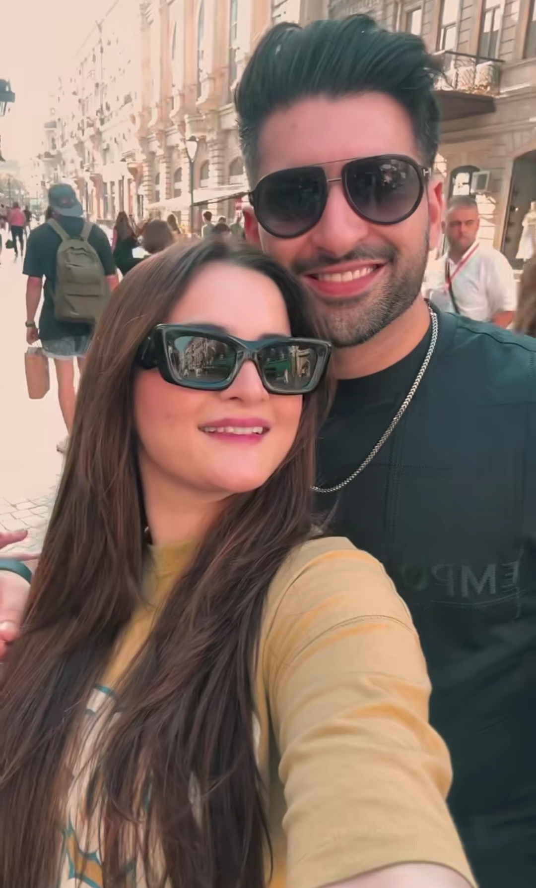 New Adorable Clicks & Instagram Reel of Aiman & Muneeb from Baku ...