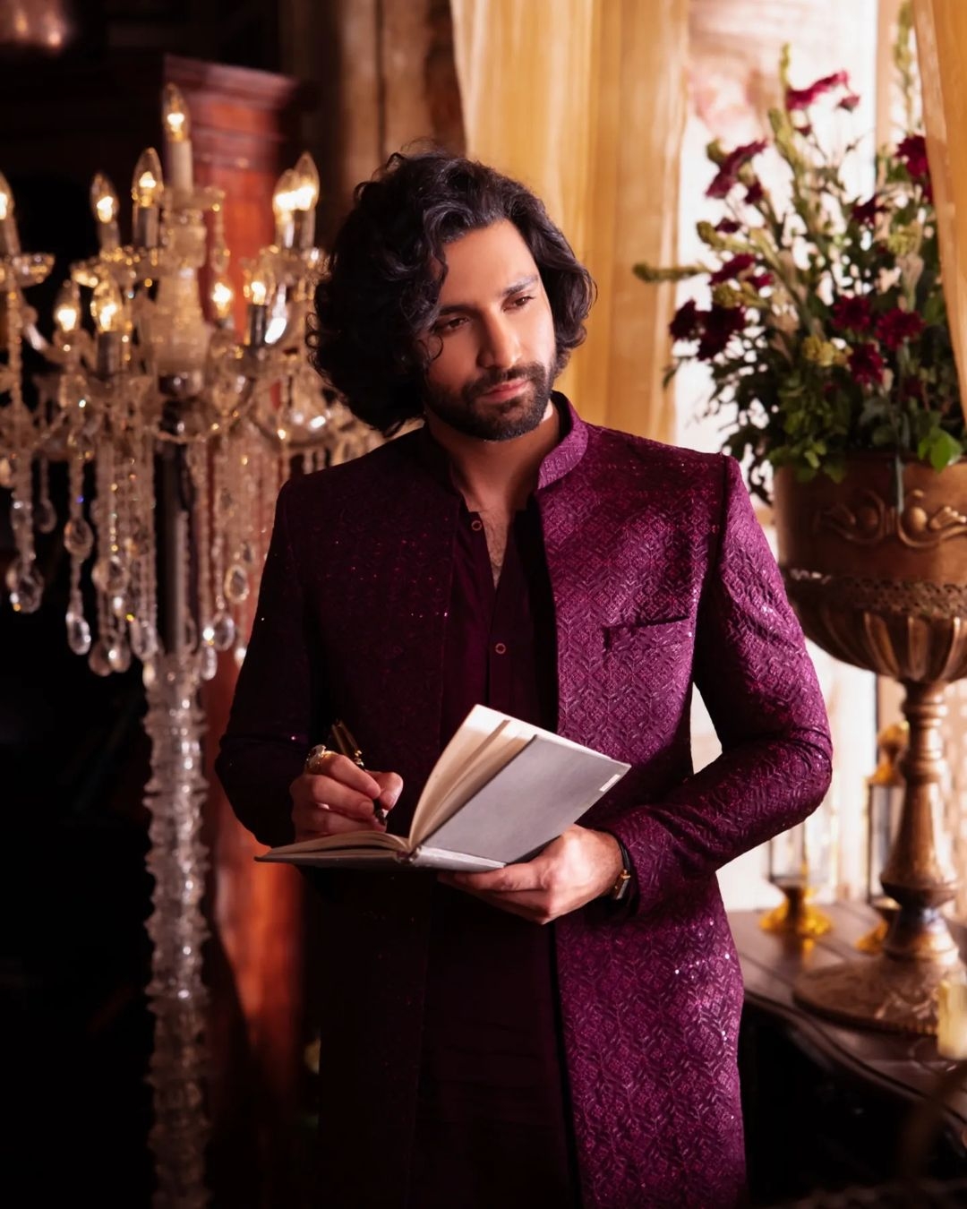 Ahad Raza Mir and Ramsha Khan Featured In Asim Jofa's Latest Collection ...