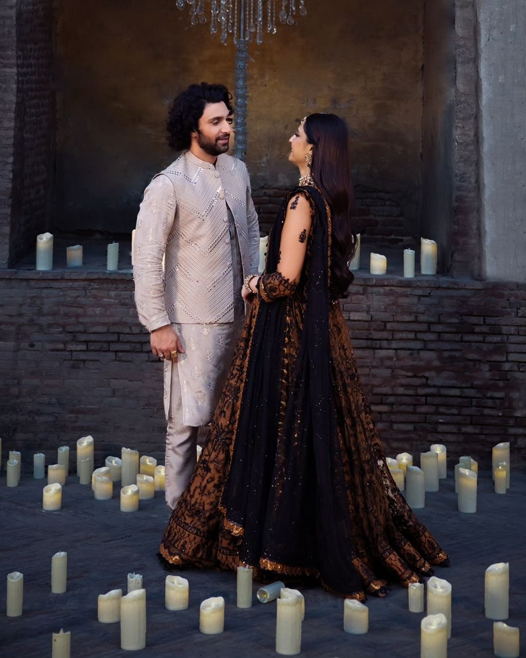 Ahad Raza Mir and Ramsha Khan Featured In Asim Jofa's Latest Collection ...
