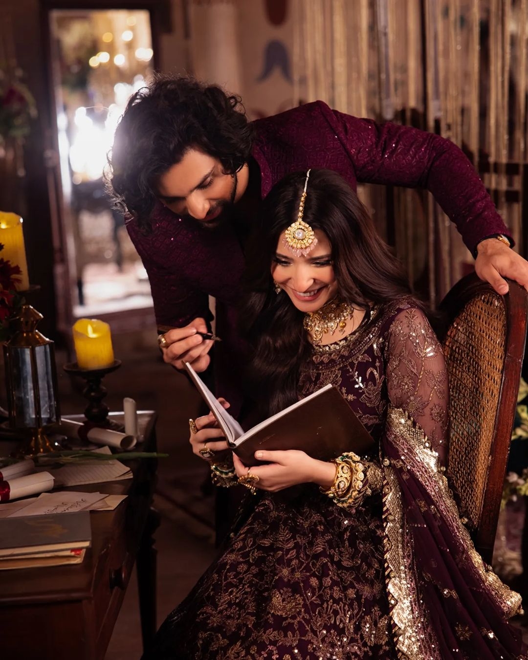 Ahad Raza Mir and Ramsha Khan Featured In Asim Jofa's Latest Collection ...