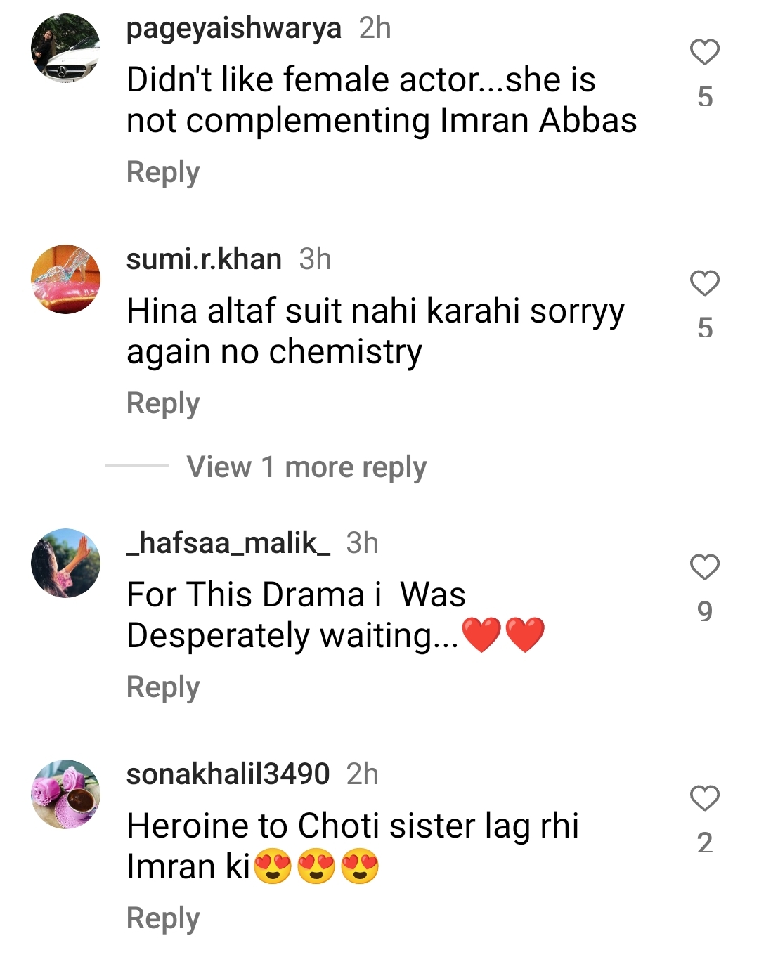 Hina Altaf and Imran Abbas Pairing Disappoints Fans | Reviewit.pk