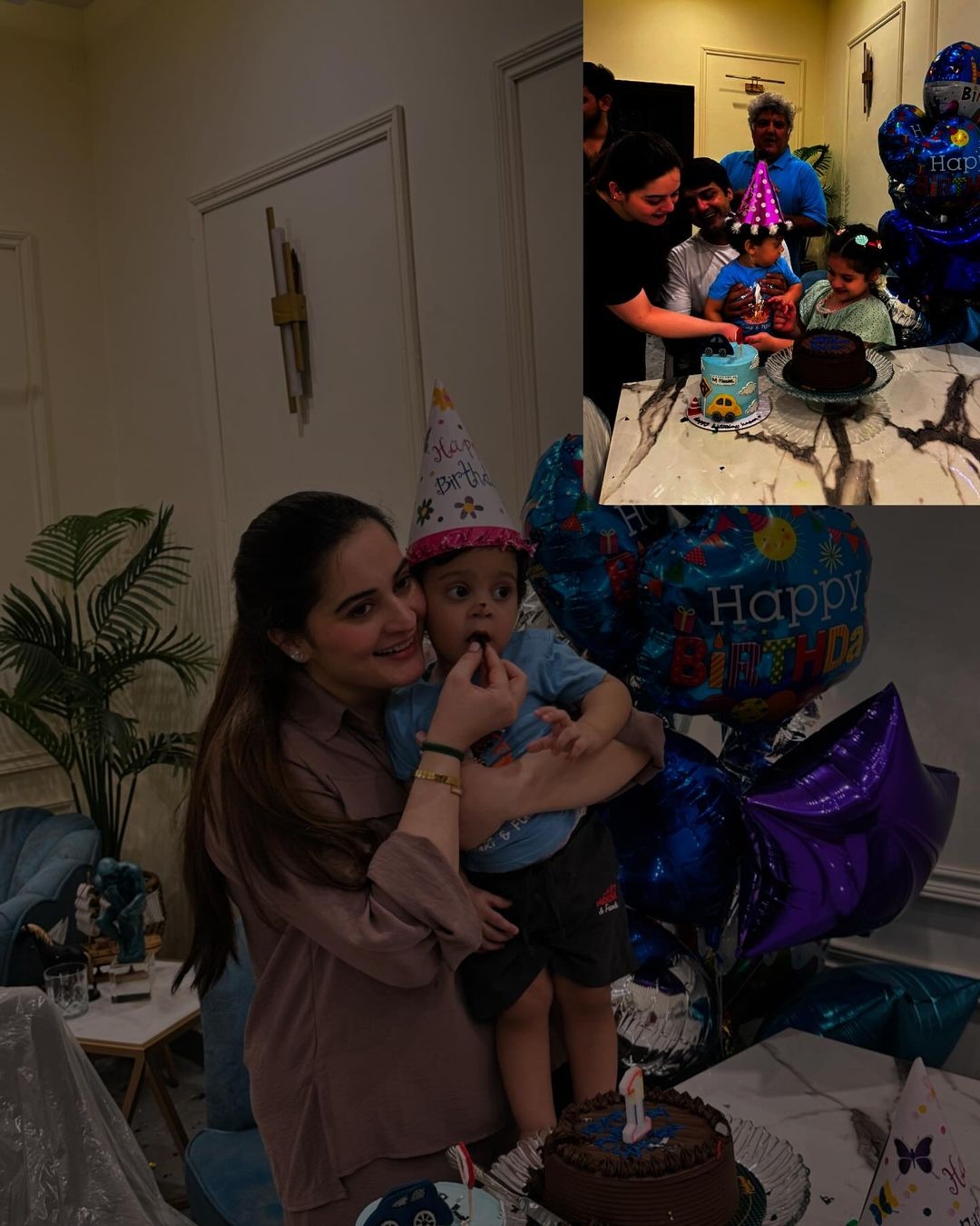 Minal Khan Son's First Birthday Celebration at Home | Reviewit.pk
