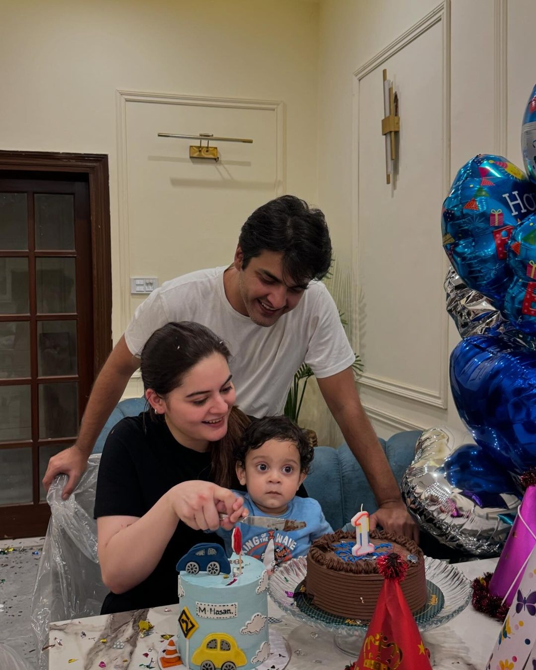 Minal Khan Son's First Birthday Celebration at Home | Reviewit.pk