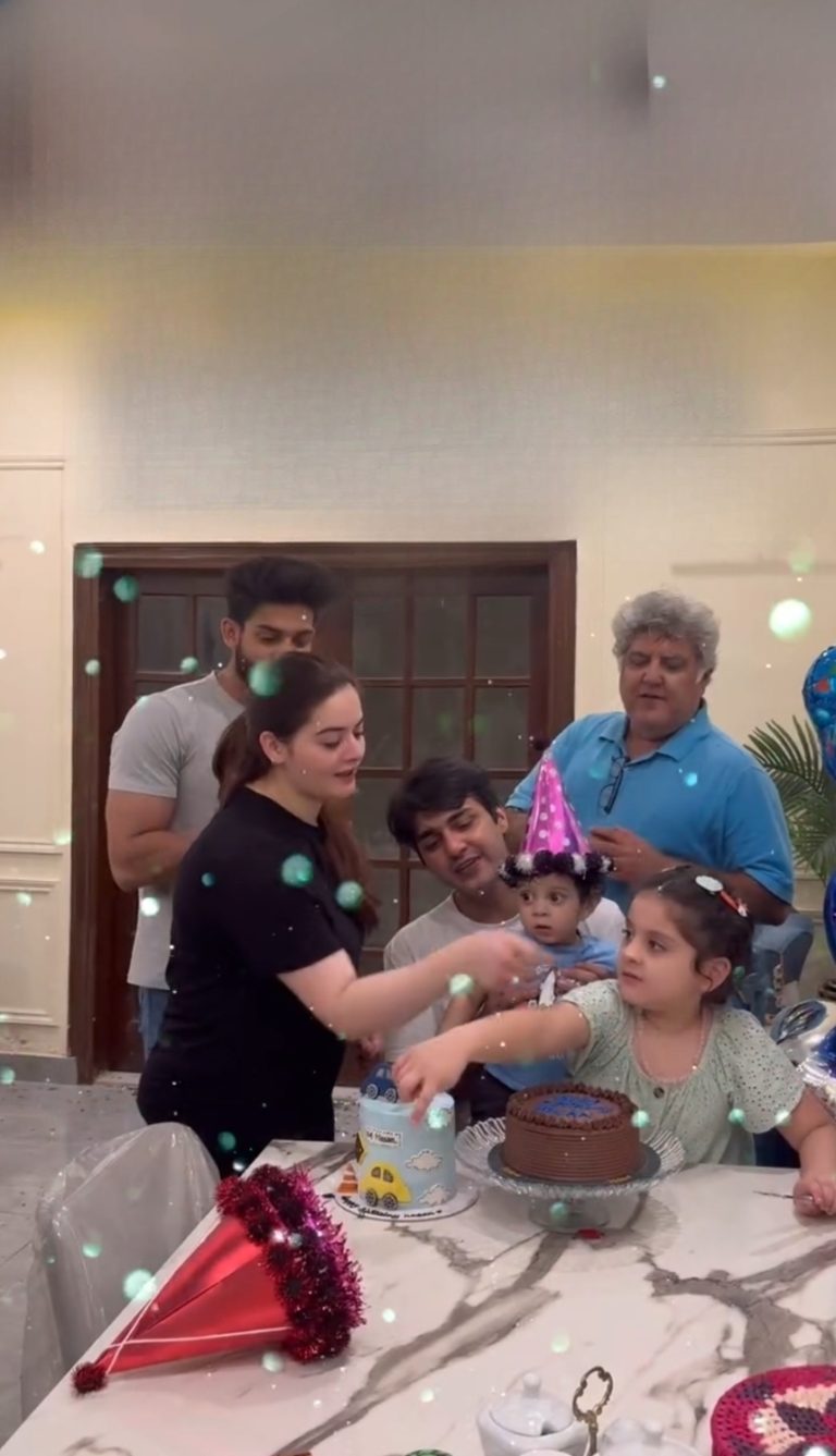 Minal Khan Son's First Birthday Celebration at Home | Reviewit.pk