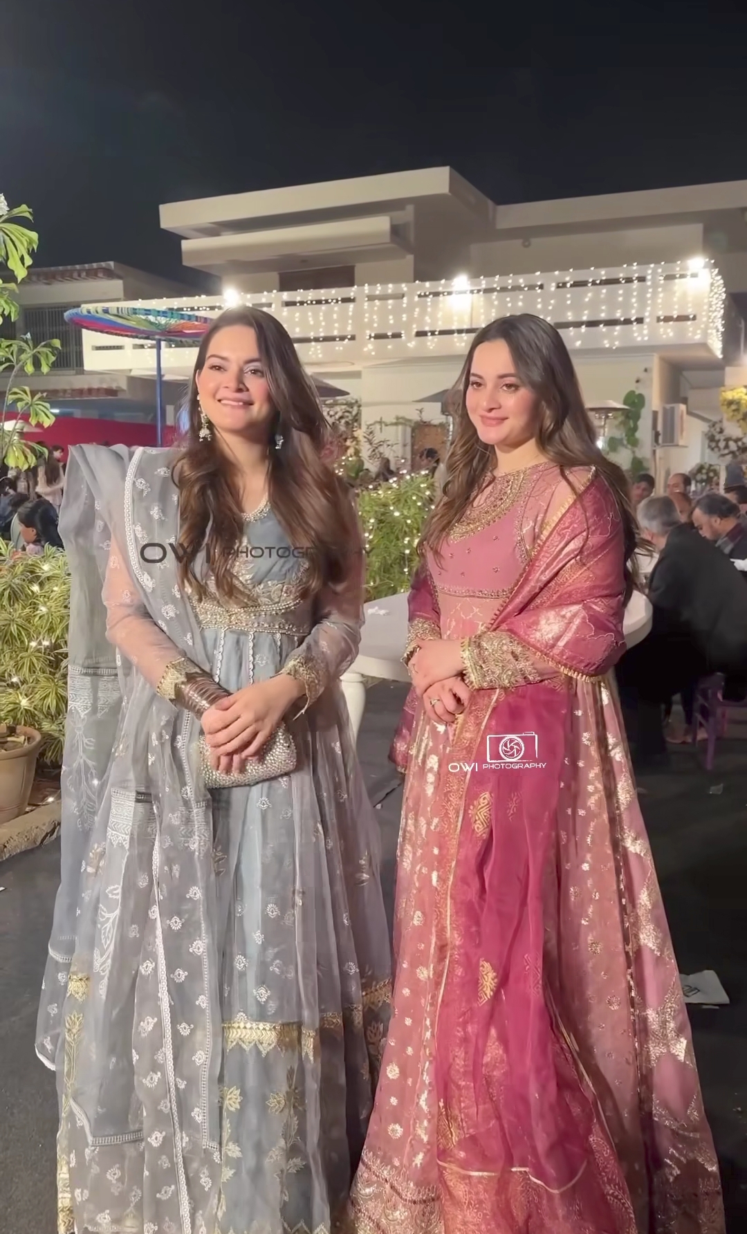 Aiman Khan and Minal Khan Spotted At a Family Wedding | Reviewit.pk
