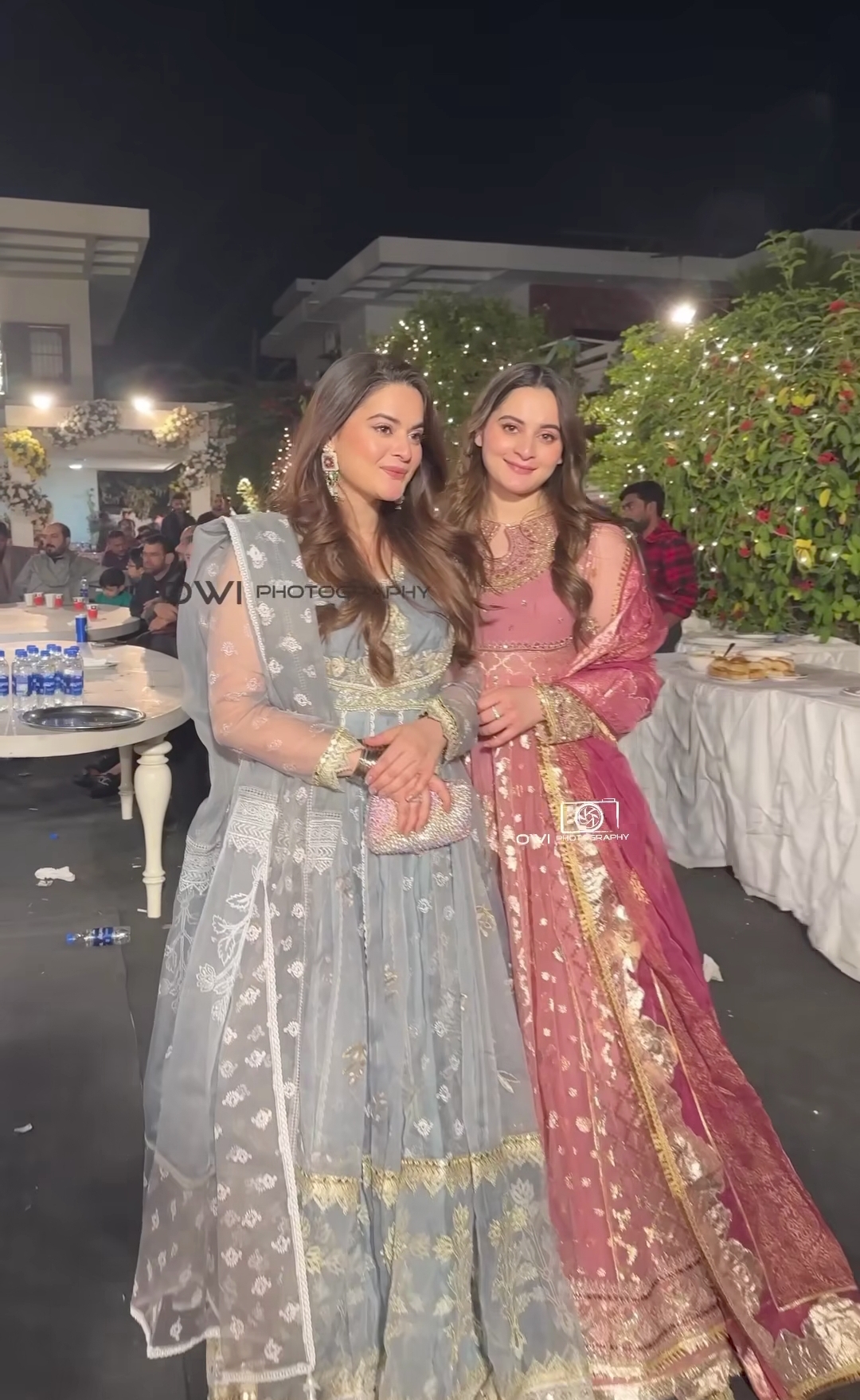 Aiman Khan and Minal Khan Spotted At a Family Wedding | Reviewit.pk