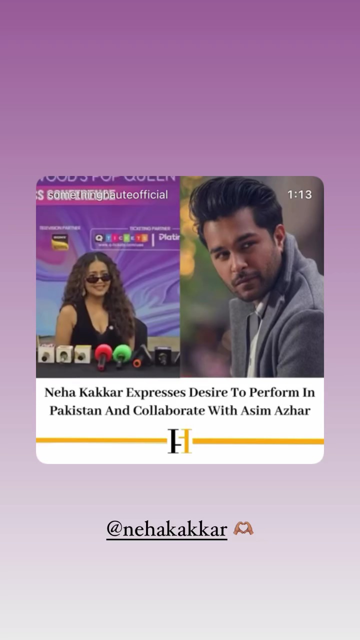 Neha Kakkar Expresses Love For Pakistanis & Asim Azhar | Reviewit.pk