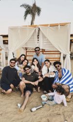 Aiman and Minal Family Pictures from Beach Resort | Reviewit.pk