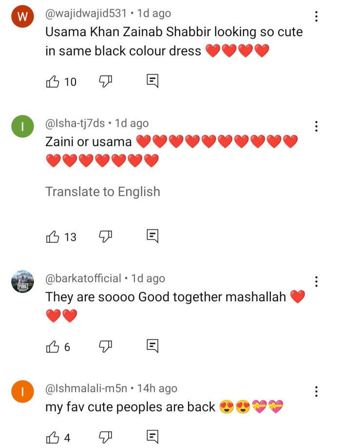 Usama Khan & Zainab Shabbir's Latest Video Excites Fans | Reviewit.pk