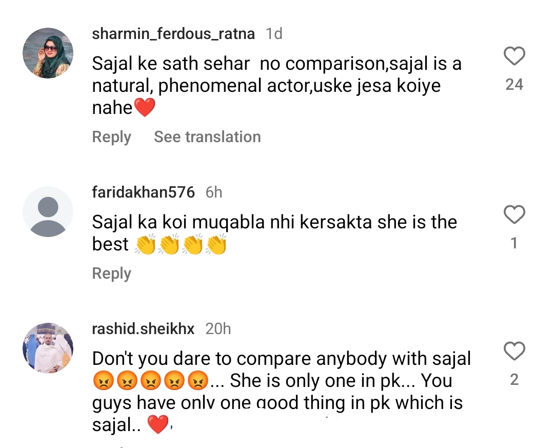 Saife Hasan's Comparison of Sehar Khan with Sajal Aly Questioned ...