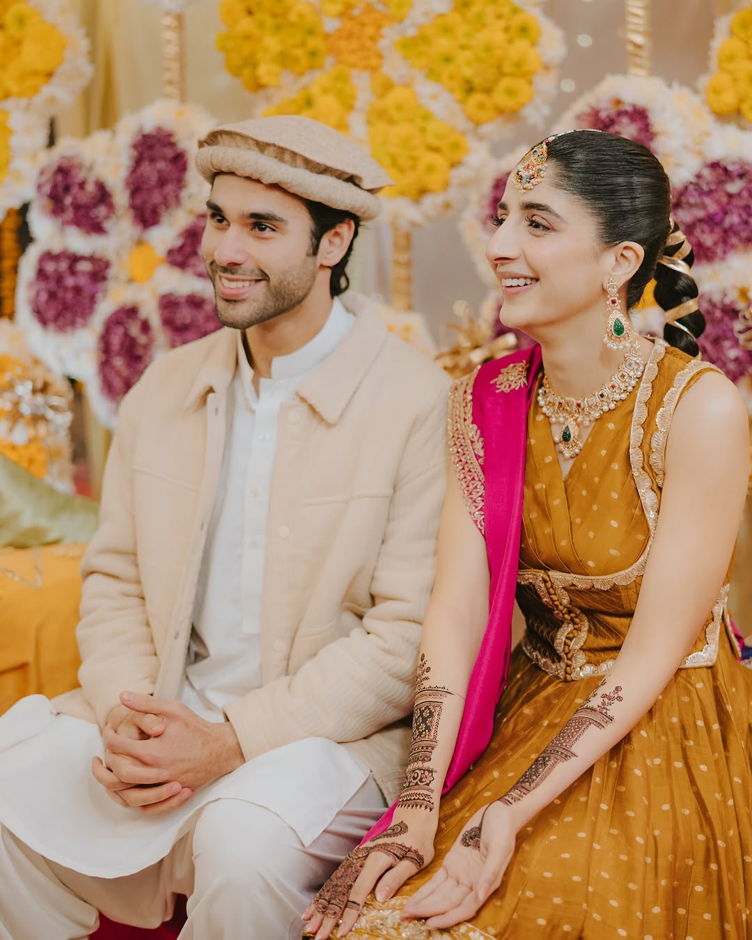 Mawra Hocane & Ameer Gilani Beautiful Mehndi Pictures | Reviewit.pk