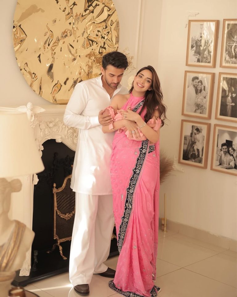 Saboor Aly & Ali Ansari First Eid ul Fitr With Baby Serena | Reviewit.pk