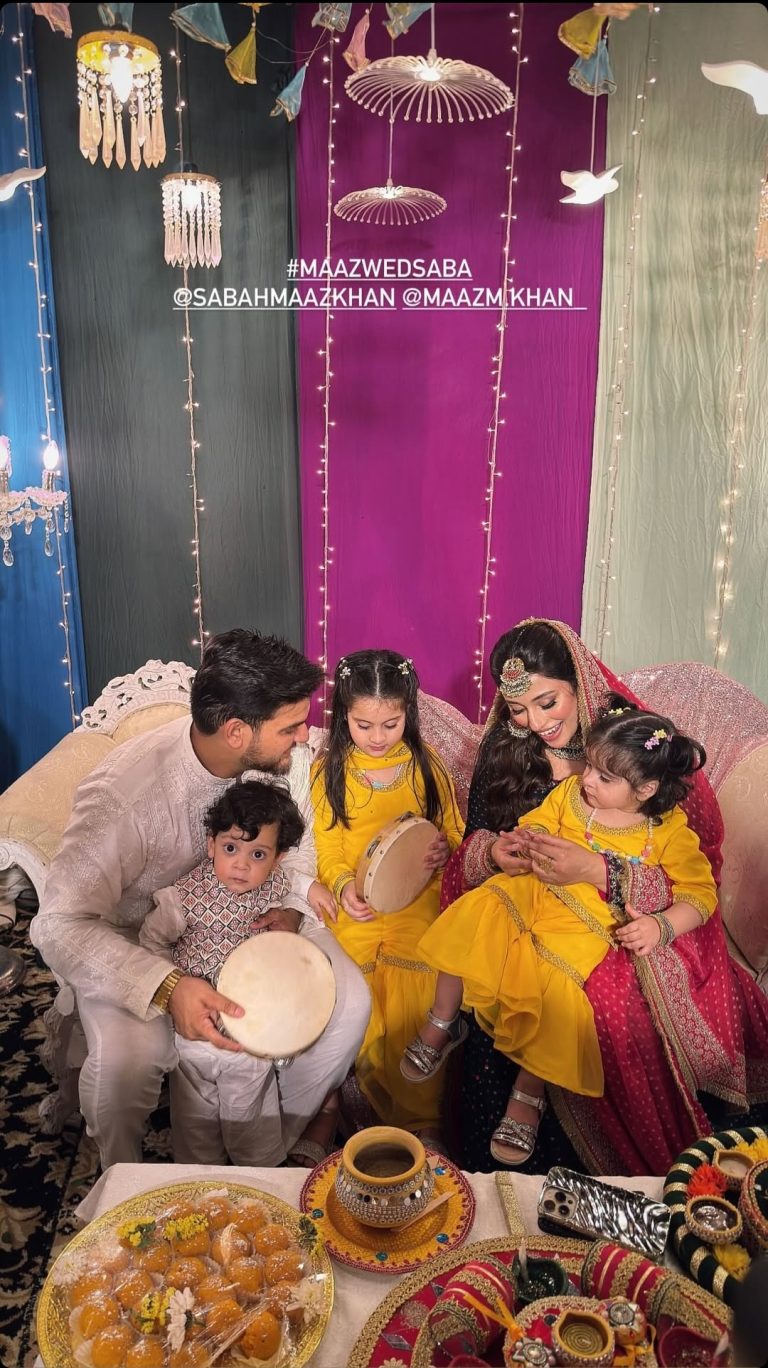 Aiman Khan and Minal Khan’s Brother Maaz Khan’s Mayun Pictures | Reviewit.pk