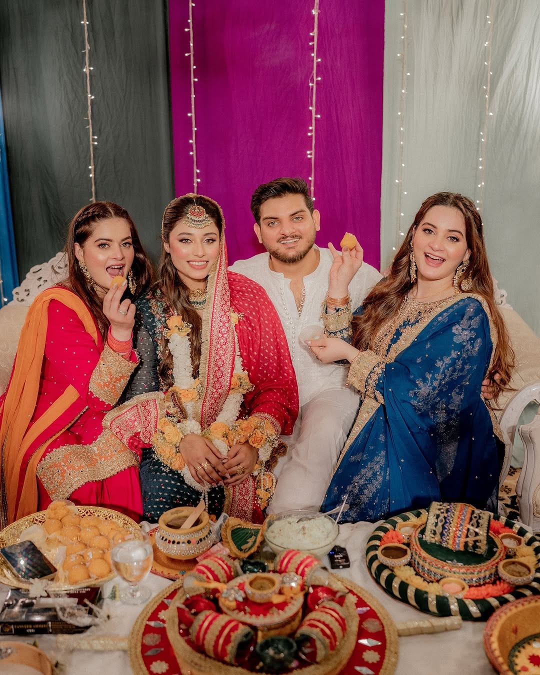 Aiman Khan and Minal Khan Brother's Mayun Event HD Pictures | Reviewit.pk