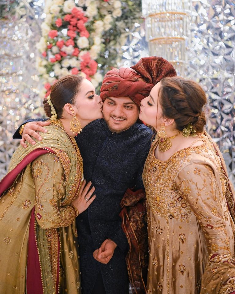 Aiman Khan and Minal Khan HD Family Pictures from Brother's Barat ...