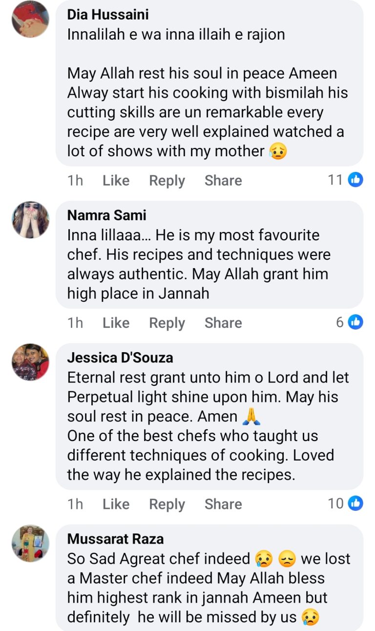 Famous Chef Zakir Qureshi Passes Away | Reviewit.pk