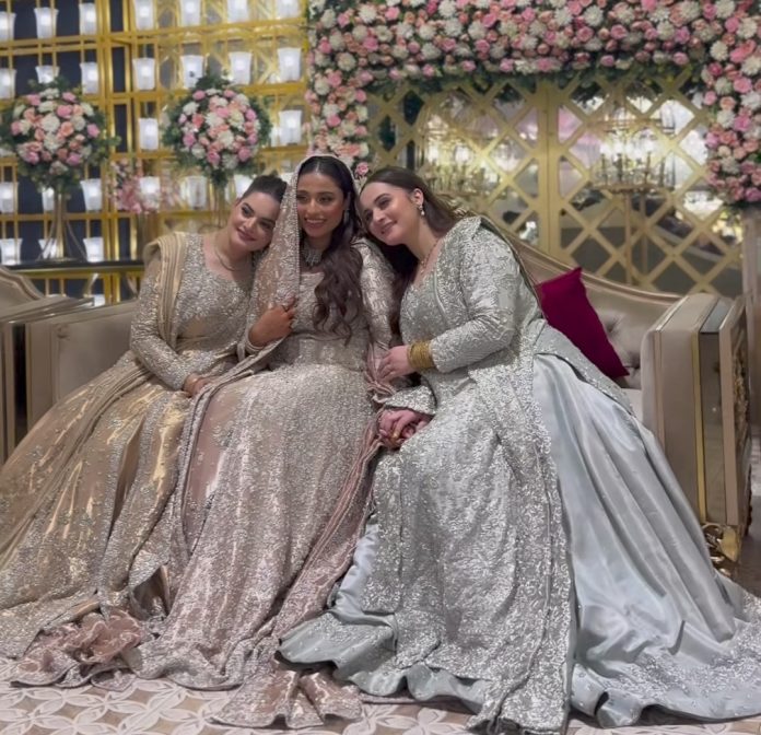 Aiman Khan & Minal Khan Looks from Brother's Walima | Reviewit.pk