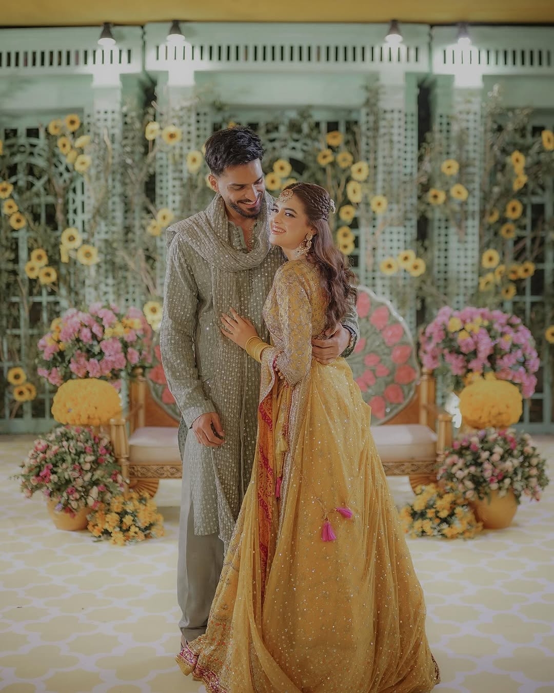 Omer Shahzad & Shanzey Lodhi Haldi Photoshoot | Reviewit.pk