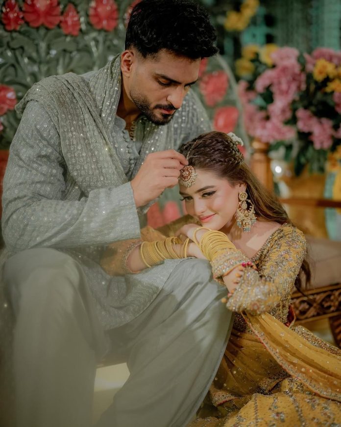 Omer Shahzad & Shanzey Lodhi Haldi Photoshoot | Reviewit.pk