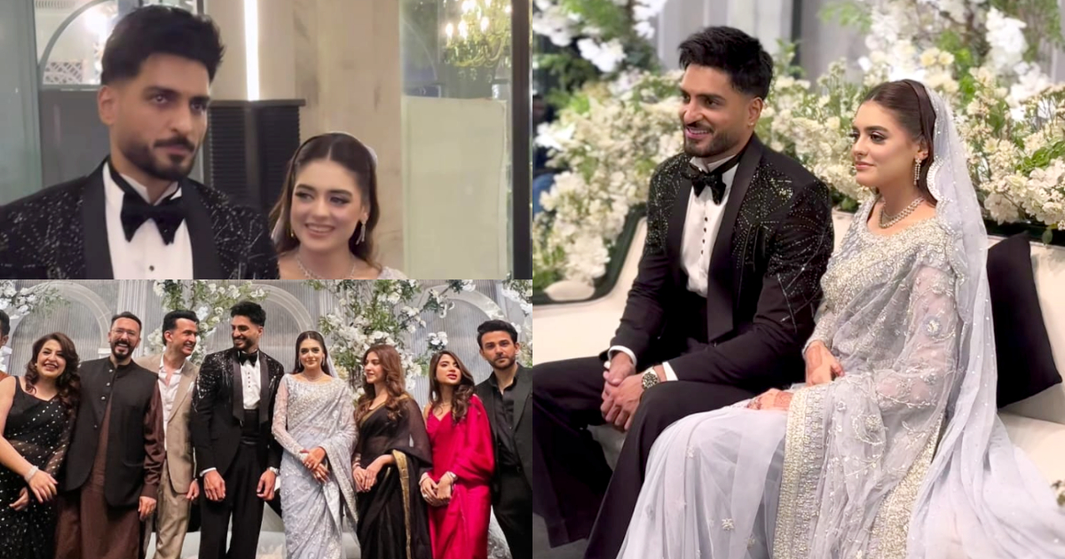 Omer Shahzad & Shanzay Lodhi Beautiful Reception Pictures | Reviewit.pk