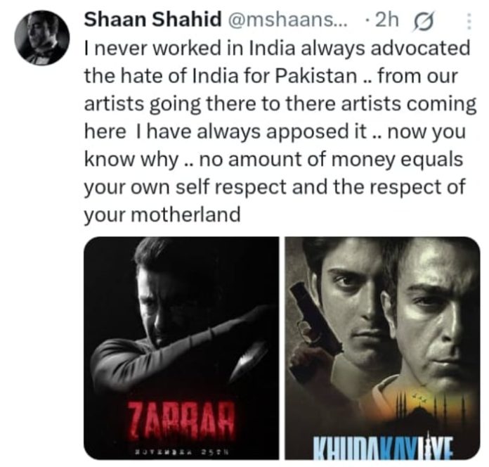Shaan Shahid’s stance against working in India come true