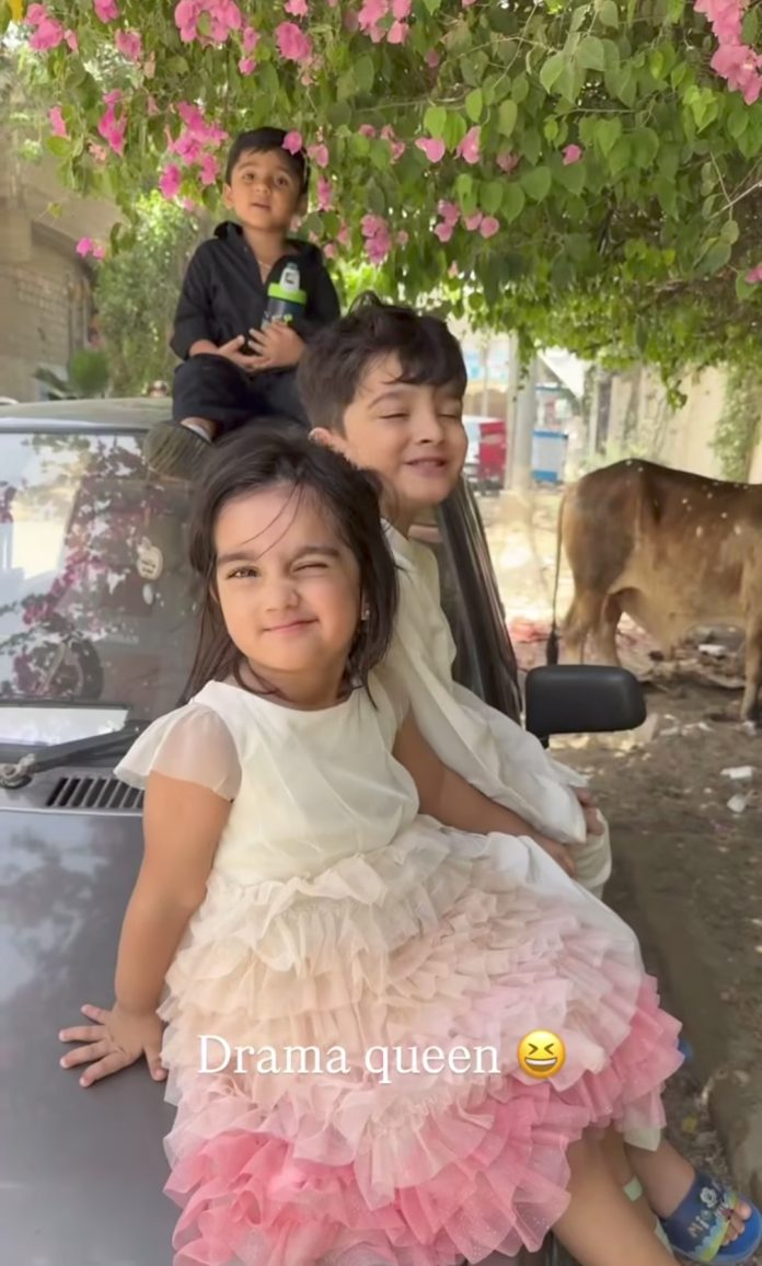 Aliza Sultan Spends Eid Ul Azha Day 1 with Her Kids | Reviewit.pk