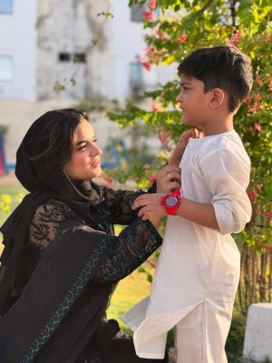 Aliza Sultan Spends Eid Ul Azha Day 1 with Her Kids | Reviewit.pk