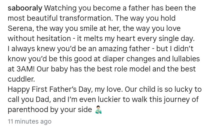 Saboor Aly & Ali Ansari's Emotional Father's Day Wish As Parents ...