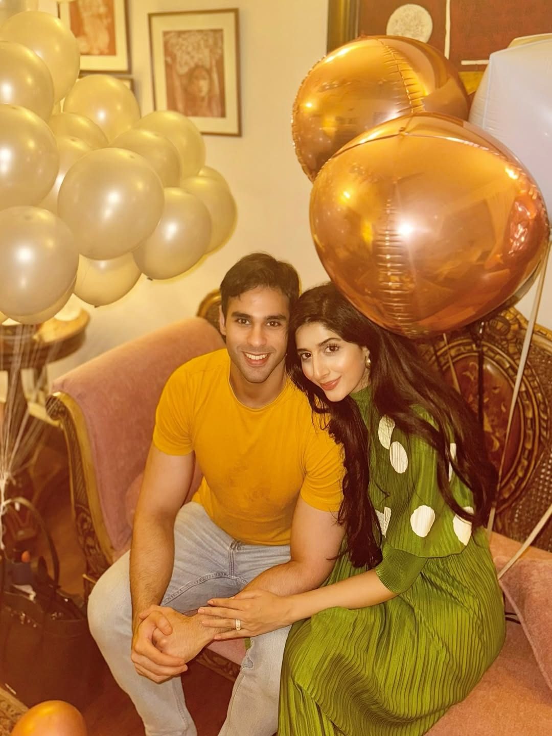 Ameer Gilani Celebrates Birthday with Wife Mawra Hocane | Reviewit.pk