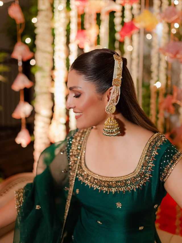 Ayeza Khan Shares Beautiful Clicks From Brother's Mehendi | Reviewit.pk