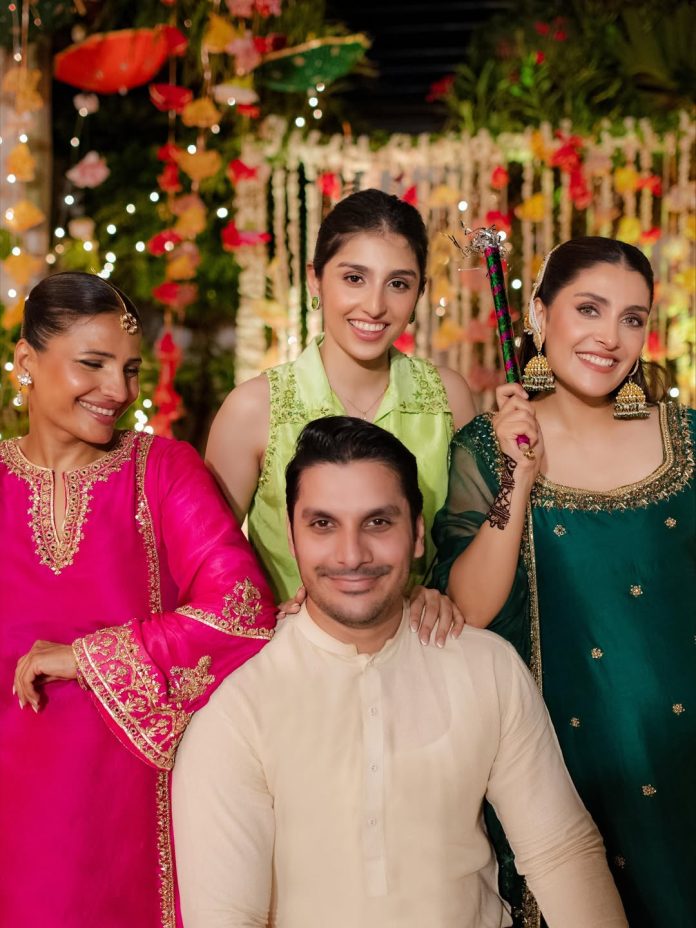 Ayeza Khan Shares Beautiful Clicks From Brother's Mehendi | Reviewit.pk