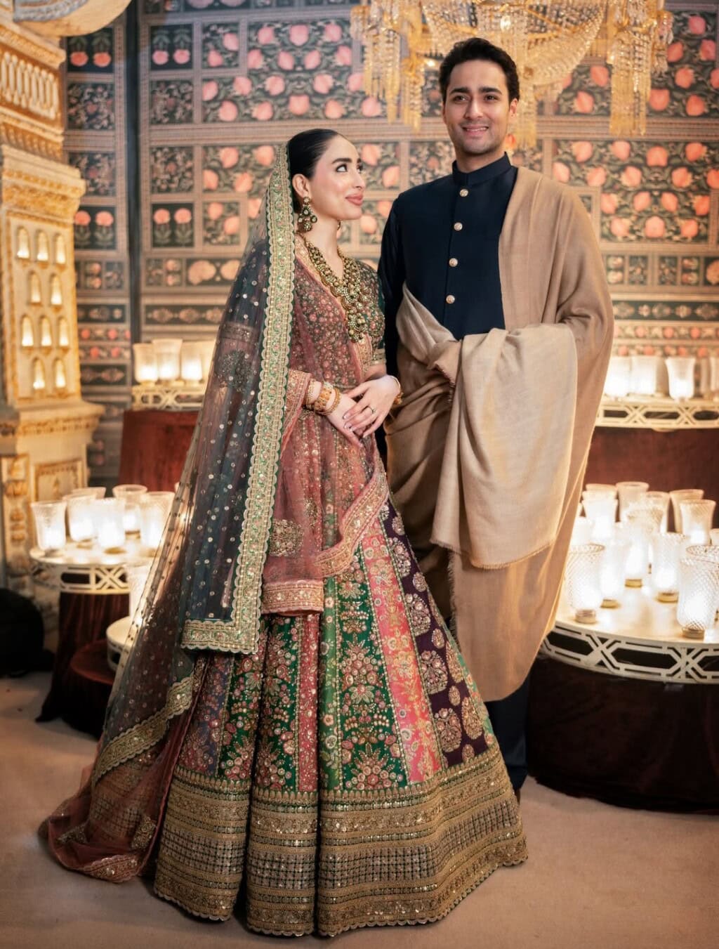 Junaid Safdar Wife Shanzay Ali Rohail Mehndi Outfit Details | Reviewit.pk